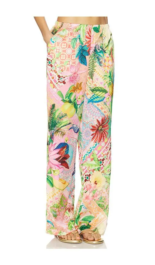 Luli Fama Printed Wide Leg Trousers - Multicolor