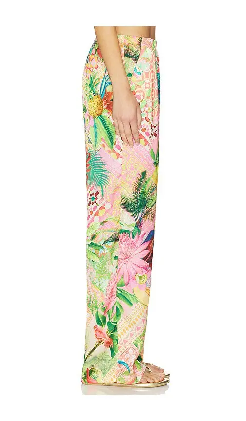 Luli Fama Printed Wide Leg Trousers - Multicolor