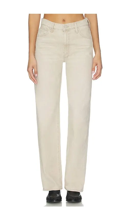 MOTHER The Dodger Sneak Jeans In Beige