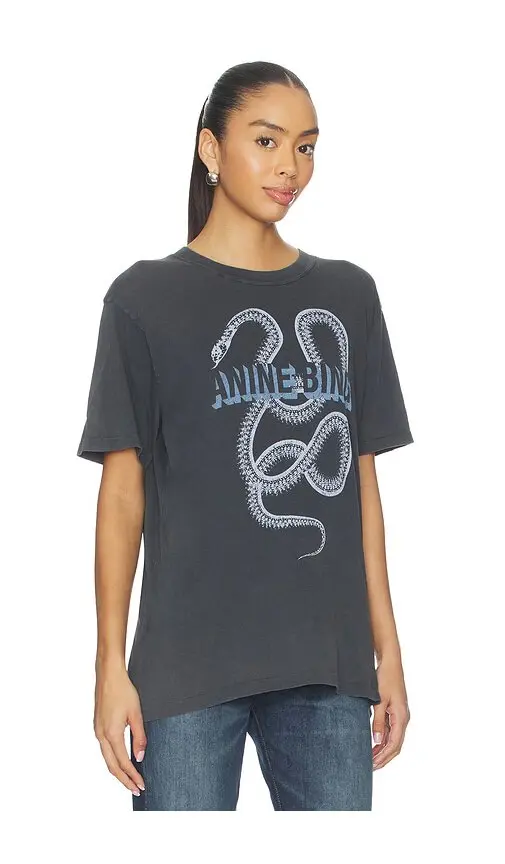 ANINE BING Lili Tee With Snake Graphic