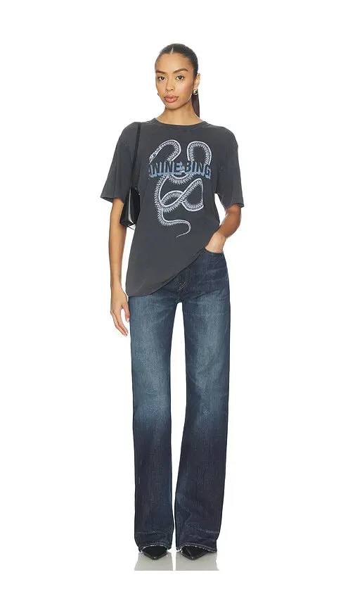 ANINE BING Lili Tee With Snake Graphic