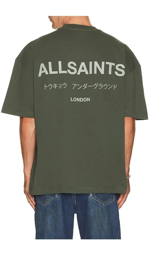 ALLSAINTS Underground Tee In Green