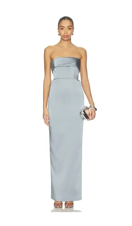 THE NEW ARRIVALS ILKYAZ OZEL Rhea Gown - Bosphorus Fog