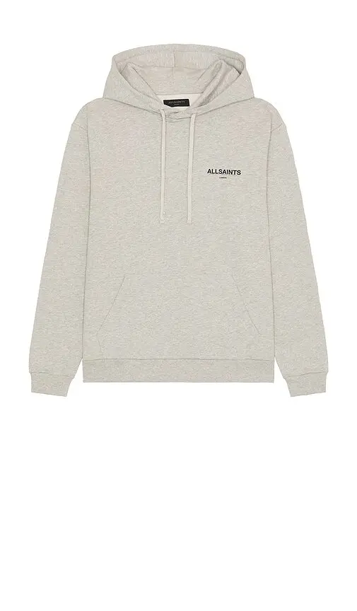 ALLSAINTS Halcyon Graphic Hoodie - Light Grey Marl