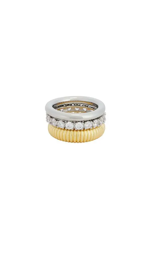 Shashi Roux Ring Set - Mixed Metal