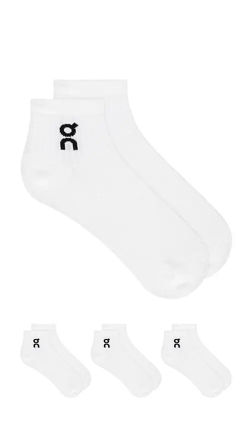 On Logo Crew Socks Set Of 3 - White