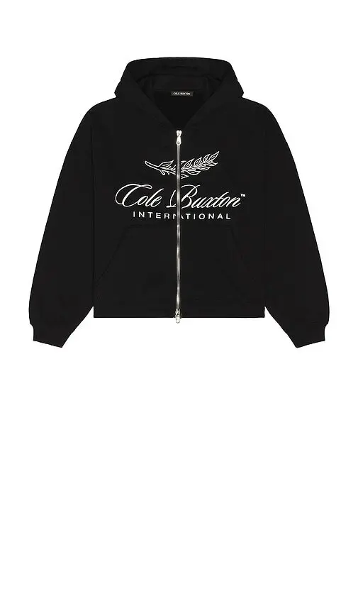 COLE BUXTON International Zipped Hoodie - Black