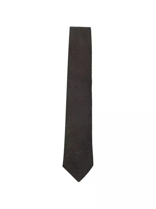 Canali Textured Neck Tie - Brown