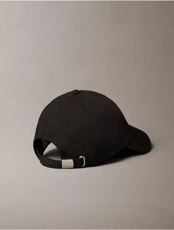 Calvin Klein Canvas Monogram Baseball Cap - Black