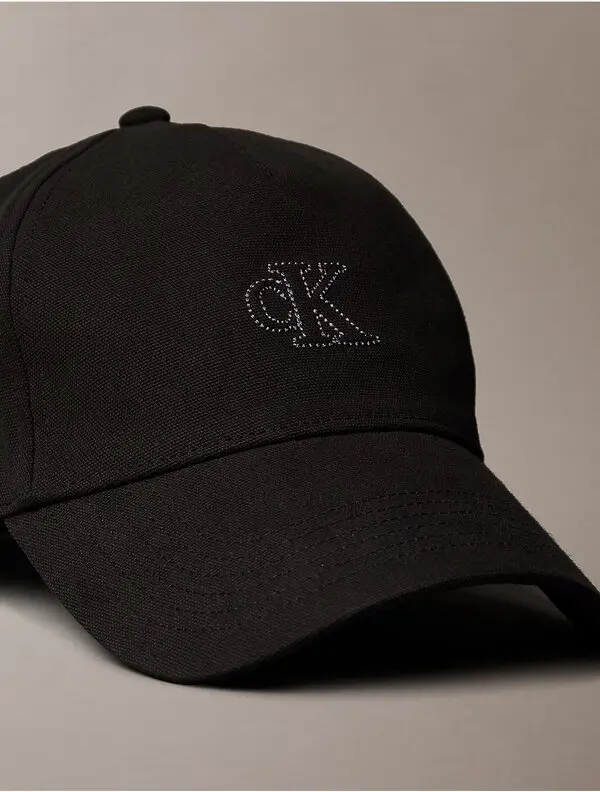 Calvin Klein Canvas Monogram Baseball Cap - Black