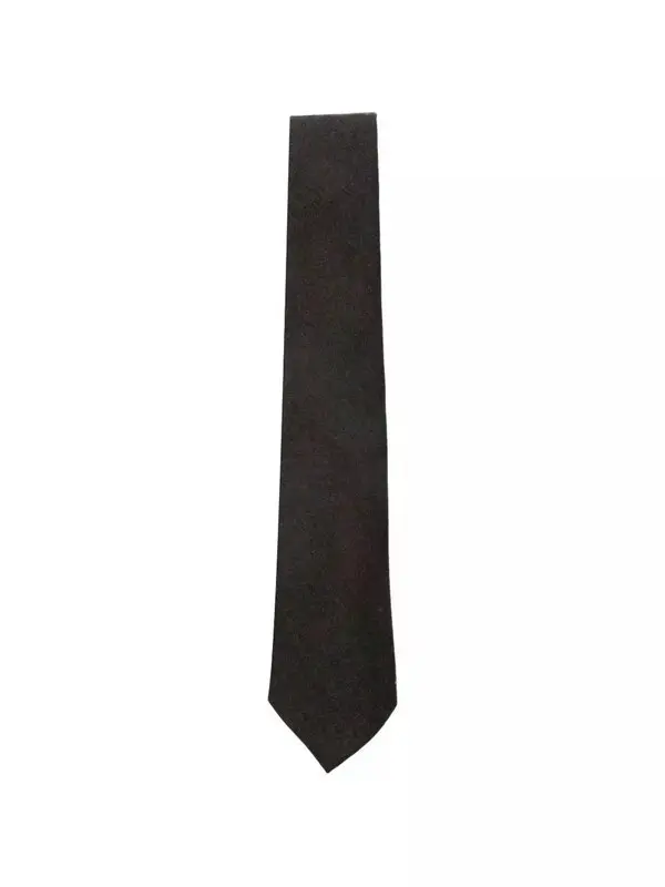 Canali Patterned Neck Tie - Brown