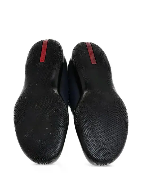 Prada Leather Perforated Loafers