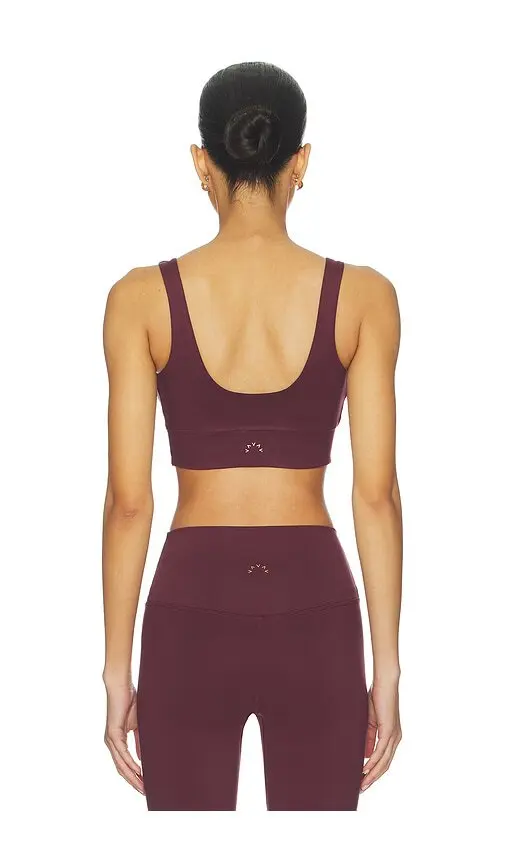 Varley Free Soft Cori Sports Bra In Burgundy - Sassafras