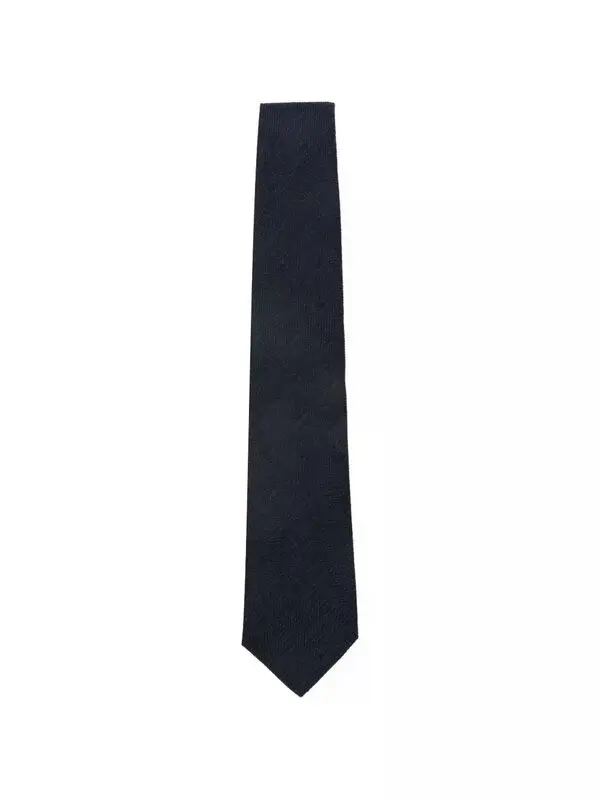 Canali Textured Neck Tie - Blue
