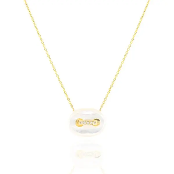JENNA BLAKE Mini Mariner Necklace - Mother Of Pearl