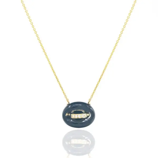 JENNA BLAKE Mini Mariner Necklace - Onyx