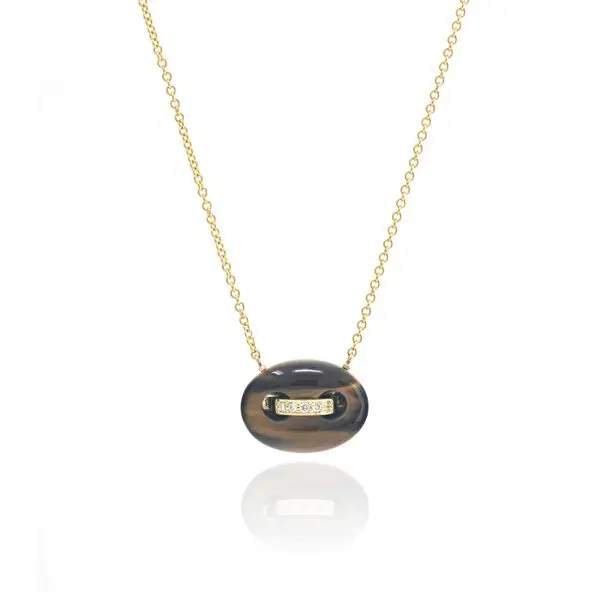 JENNA BLAKE Mini Mariner Necklace - Tiger's Eye