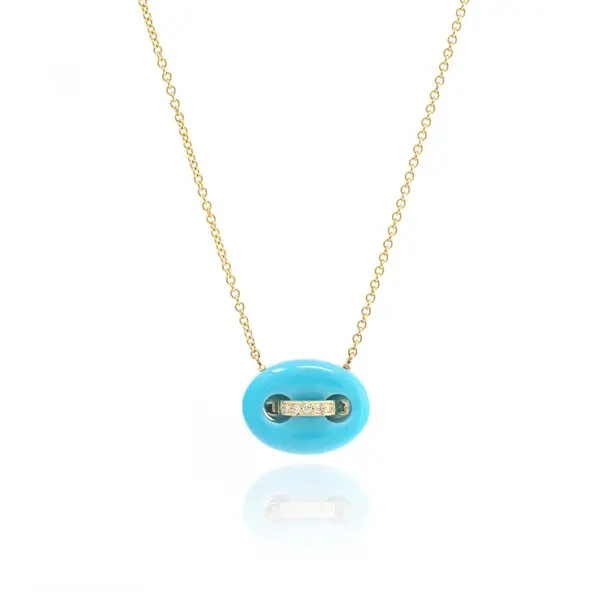JENNA BLAKE Mini Mariner Necklace - Turquoise
