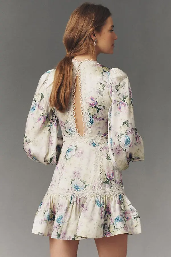 Bhldn Abby Long-sleeve Mini Dress