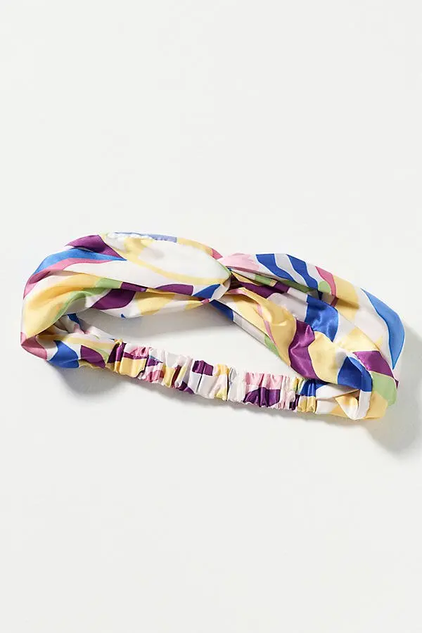Anthropologie Twist Headband - Blue / Yellow Floral