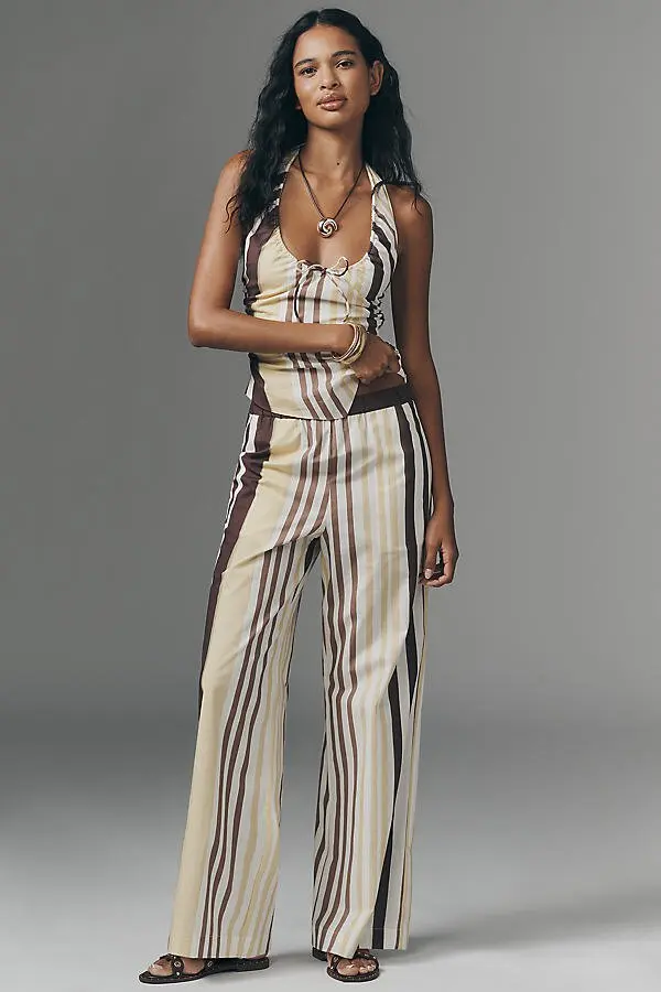 SOVERE / Sonali Wide-leg Pull-on Pants - Banoffee