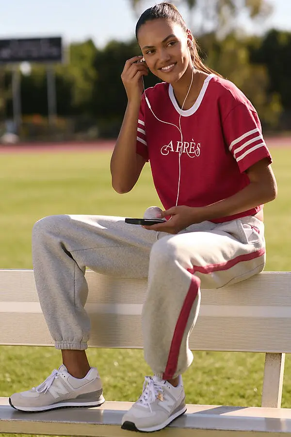 Sundry Après Rugby T-shirt - Vintage Red