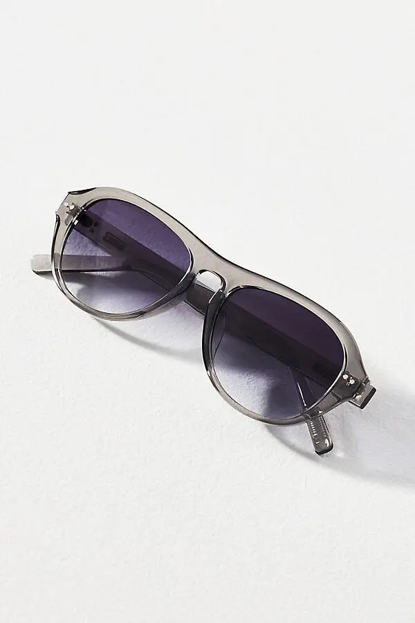 ANGLO Translucent Aviator Sunglasses - Grey