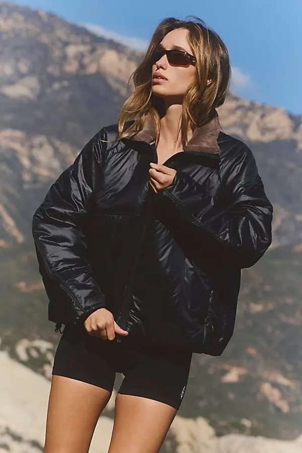 Free People Pine Peak Puffer Jacket - Black