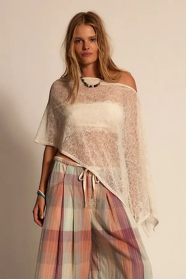 Free People Maggie Everyday Poncho - Ivory