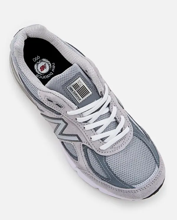 NEW BALANCE 990 Leather Trainers - Grey
