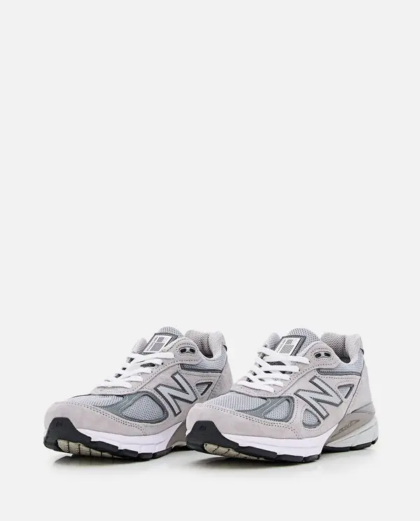 NEW BALANCE 990 Leather Trainers - Grey