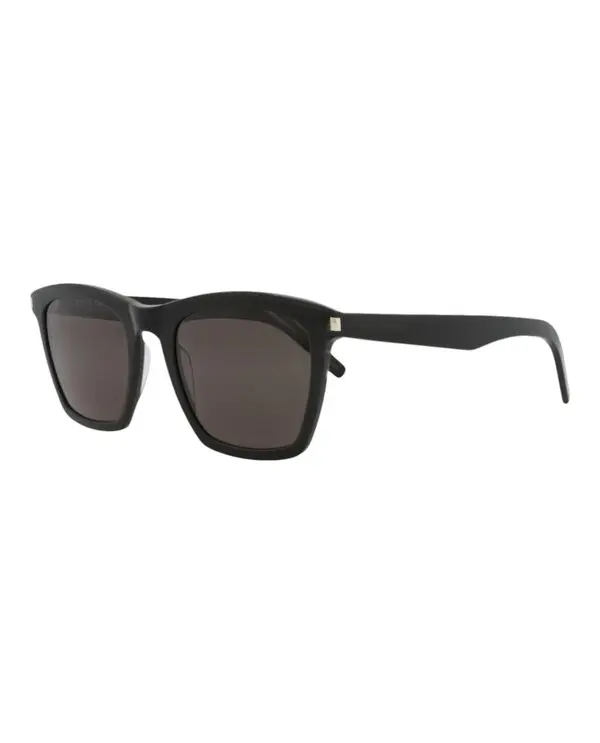 Saint Laurent Acetate Square Frame Sunglasses - Black Black Grey (sl281slim/30007110/001)