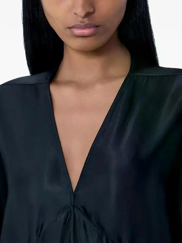 Rick Owens V-neck Draped Maxi Dress