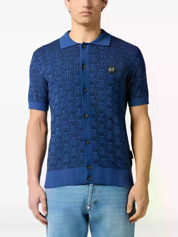Philipp Plein Jacquard Monogram Cardigan