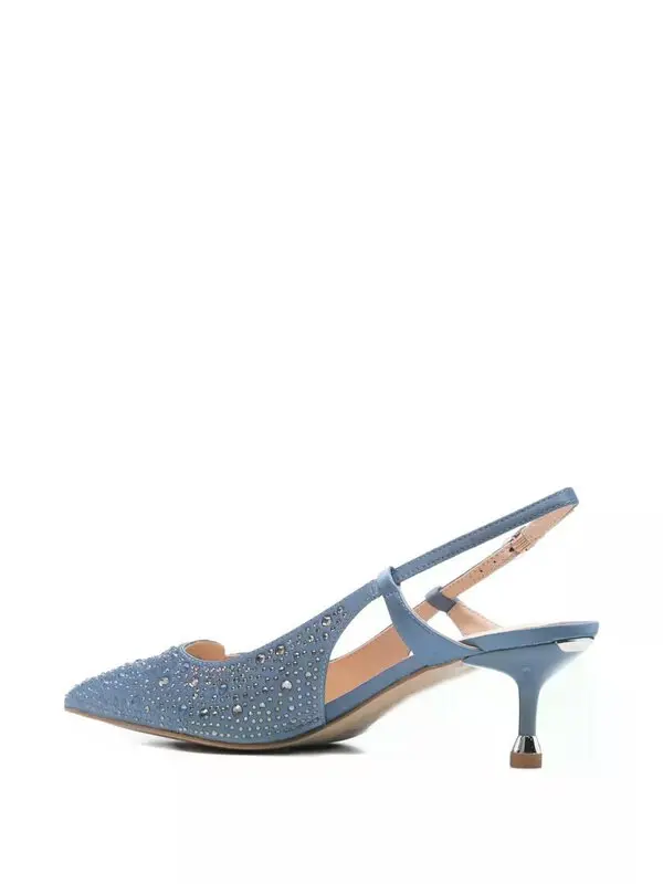 Liu Jo Studded Leather Slingback Pumps - Blue