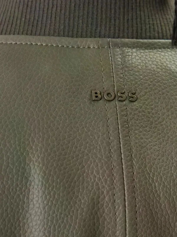 BOSS Jakri Ribbed Leather Jacket