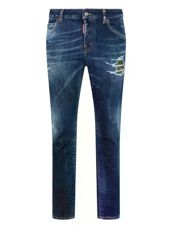 Dsquared2 Busted Rebel Teddy Jeans - Blue