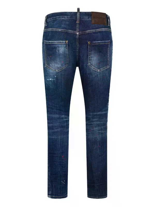 Dsquared2 Busted Rebel Teddy Jeans - Blue