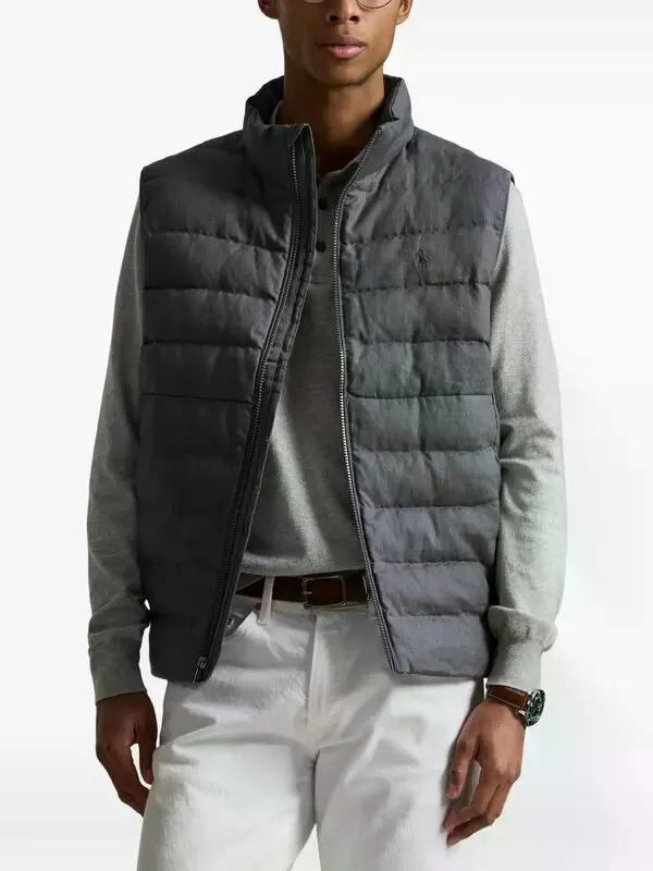 Polo Ralph Lauren Quilted Linen Gilet - Grey