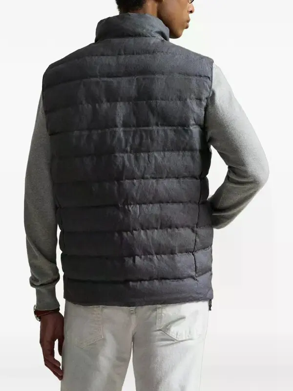 Polo Ralph Lauren Quilted Linen Gilet - Grey