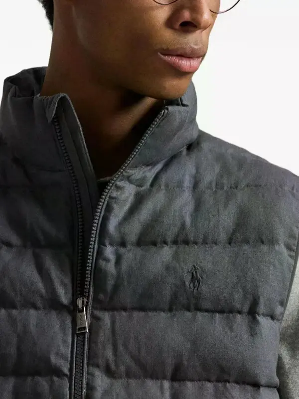 Polo Ralph Lauren Quilted Linen Gilet - Grey