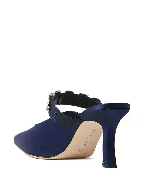 Manolo Blahnik Tamolmu Embellished Mules - Blue