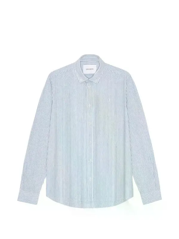 LES DEUX Konrad Striped Shirt - Blue