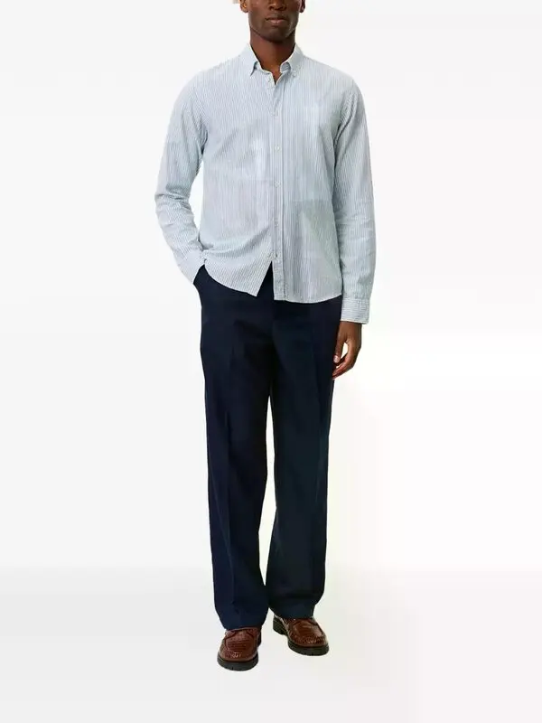 LES DEUX Konrad Striped Shirt - Blue