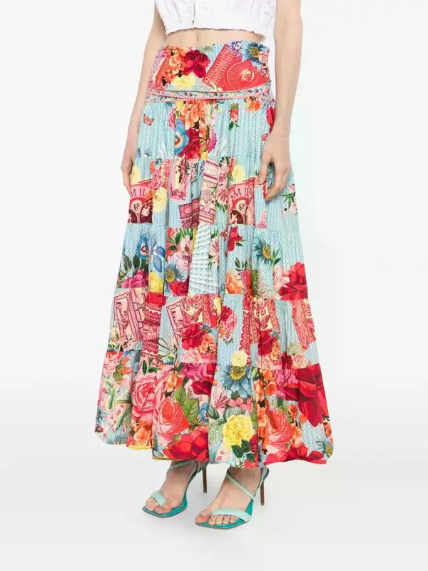 Camilla Printed Tiered Skirt