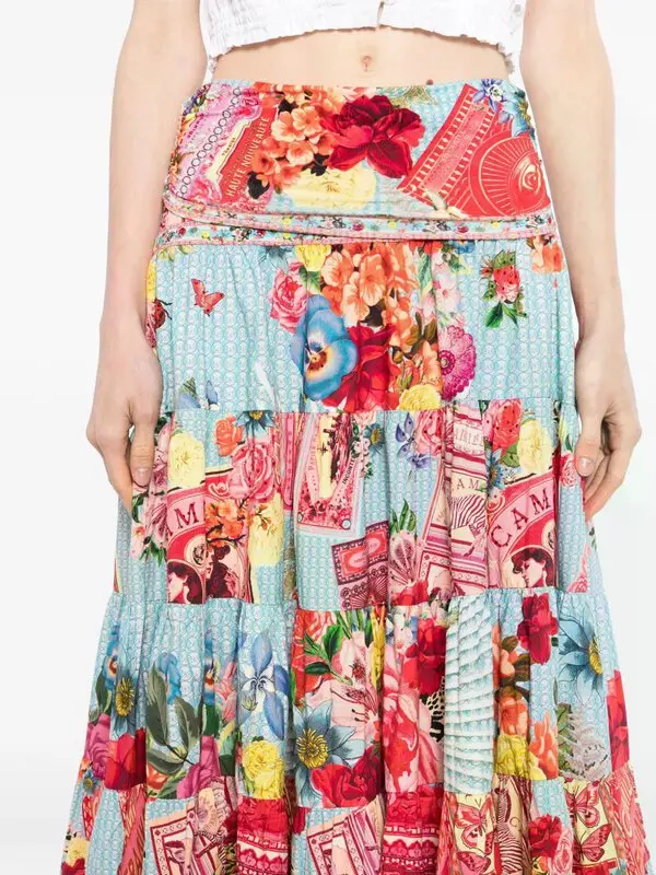 Camilla Printed Tiered Skirt