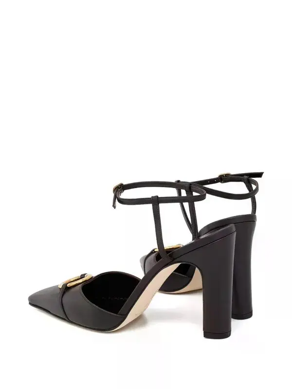 Manolo Blahnik Pointed-toe Buckled Leather Pumps - Black