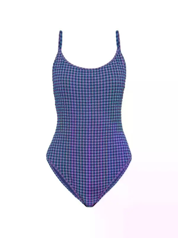 The Upside Gingham One-piece Swimsuit - Blue