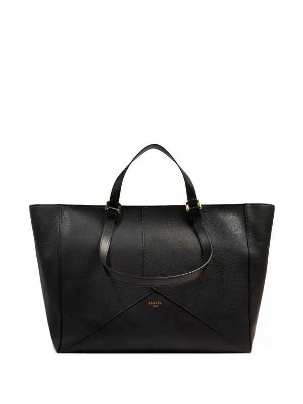 LANCEL Leather Envelope Tote Bag - Black