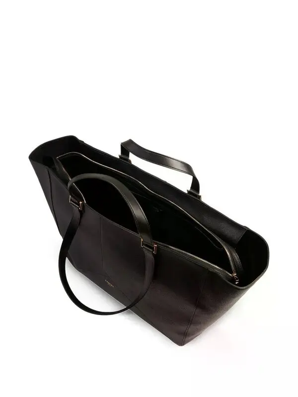 LANCEL Leather Envelope Tote Bag - Black